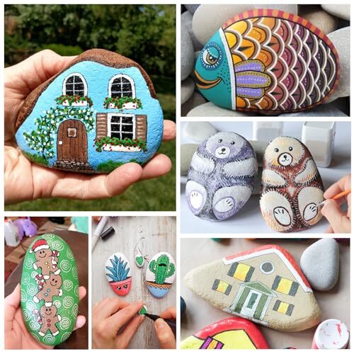 15 Pcs Extra Large Rocks for Painting 4-5 Inch River Rocks Painting ...