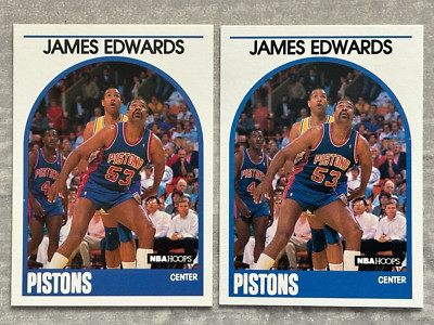 (2) 1989 Hoops JAMES EDWARDS "Black Line" Basketball Error & Corrected ...