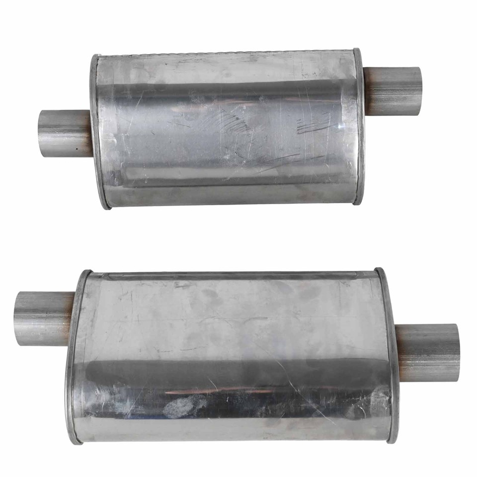 71226 Performance Exhaust Muffler 409S 2.5" Offset In / 2.5" Center Out ...