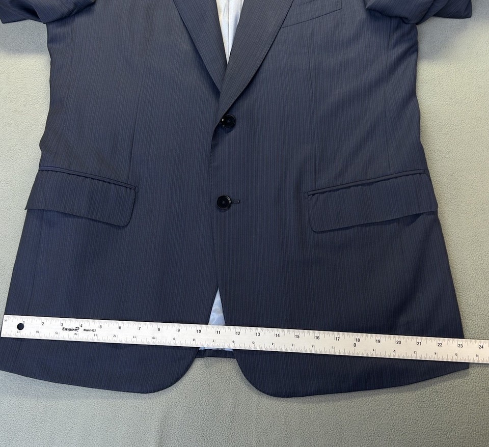 Isaia Napoli Men’s Italian Sport Coat 52R Navy Blue Striped 120s Wool ...