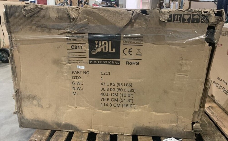 JBL C211 Two-Way ScreenArray Cinema Loudspeaker for Small to Medium ...