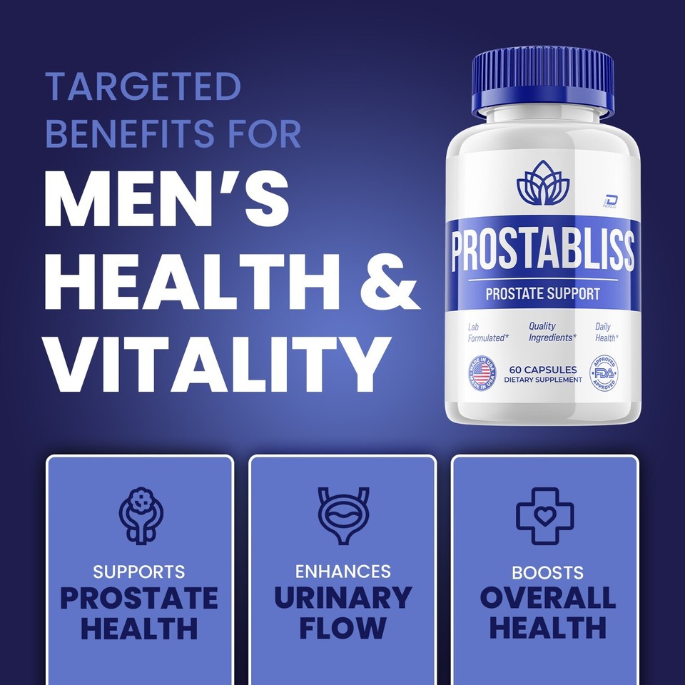 (2 Pack) Prostabliss Supplement for Men – Prosta Bliss Pills Bladder ...