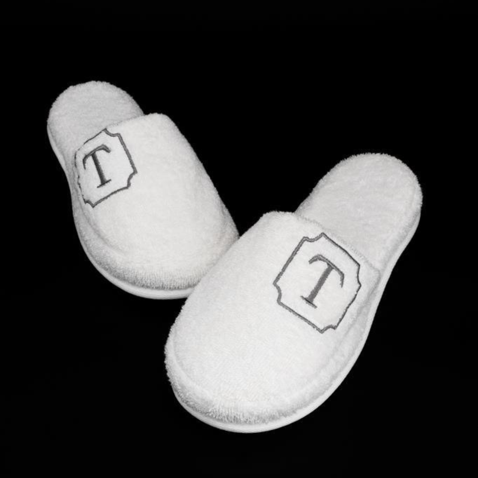 Unisex Personalized Terry Cloth Slippers, Women's Slippers, Monogrammed ...