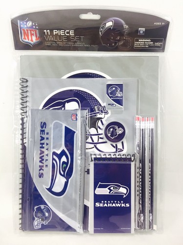 NFL Teams 11 Piece Stationery Set (Note Pads Pencils Eraser Portfolio ...