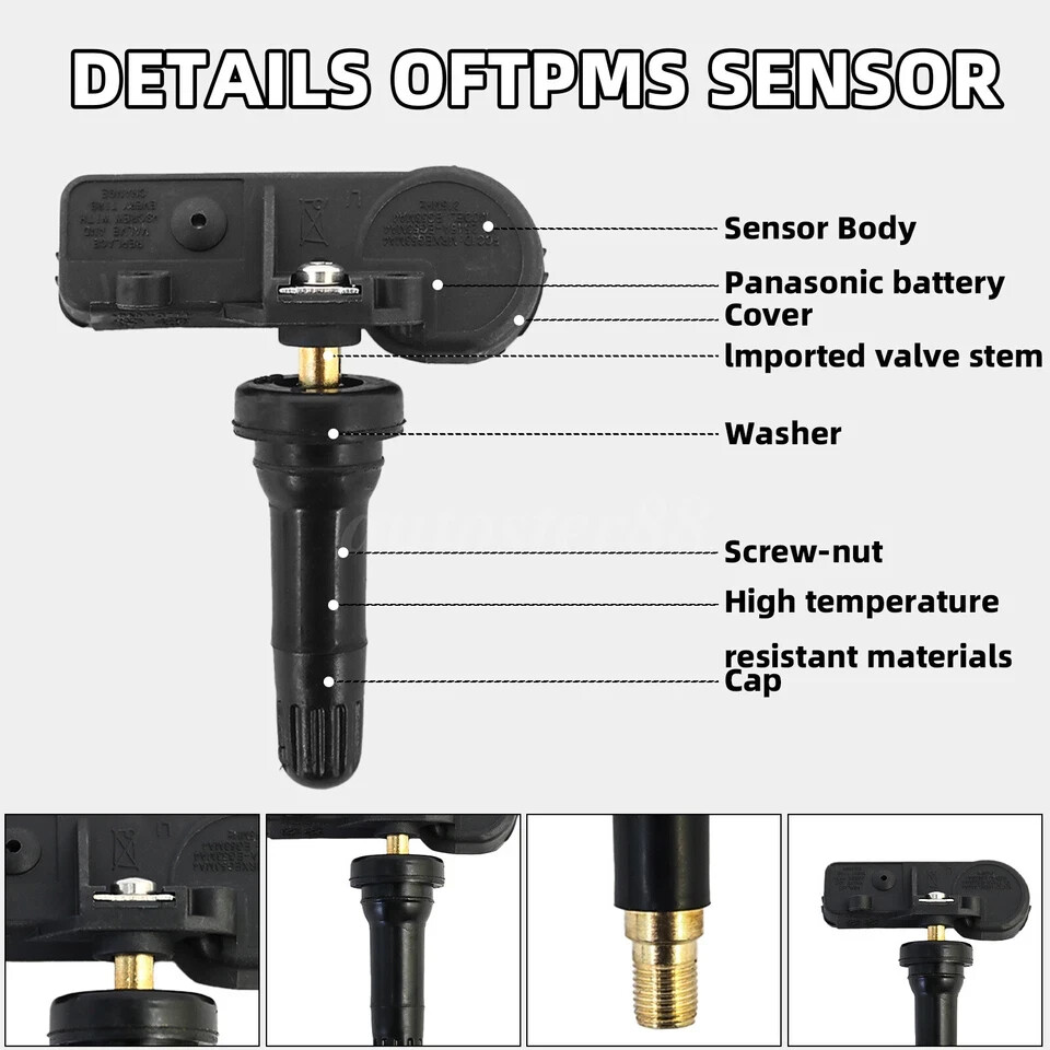 4PCS Genuine OEM TPMS-12 9L3Z-1A189 Motorcraft TIRE PRESSURE MONITORING ...