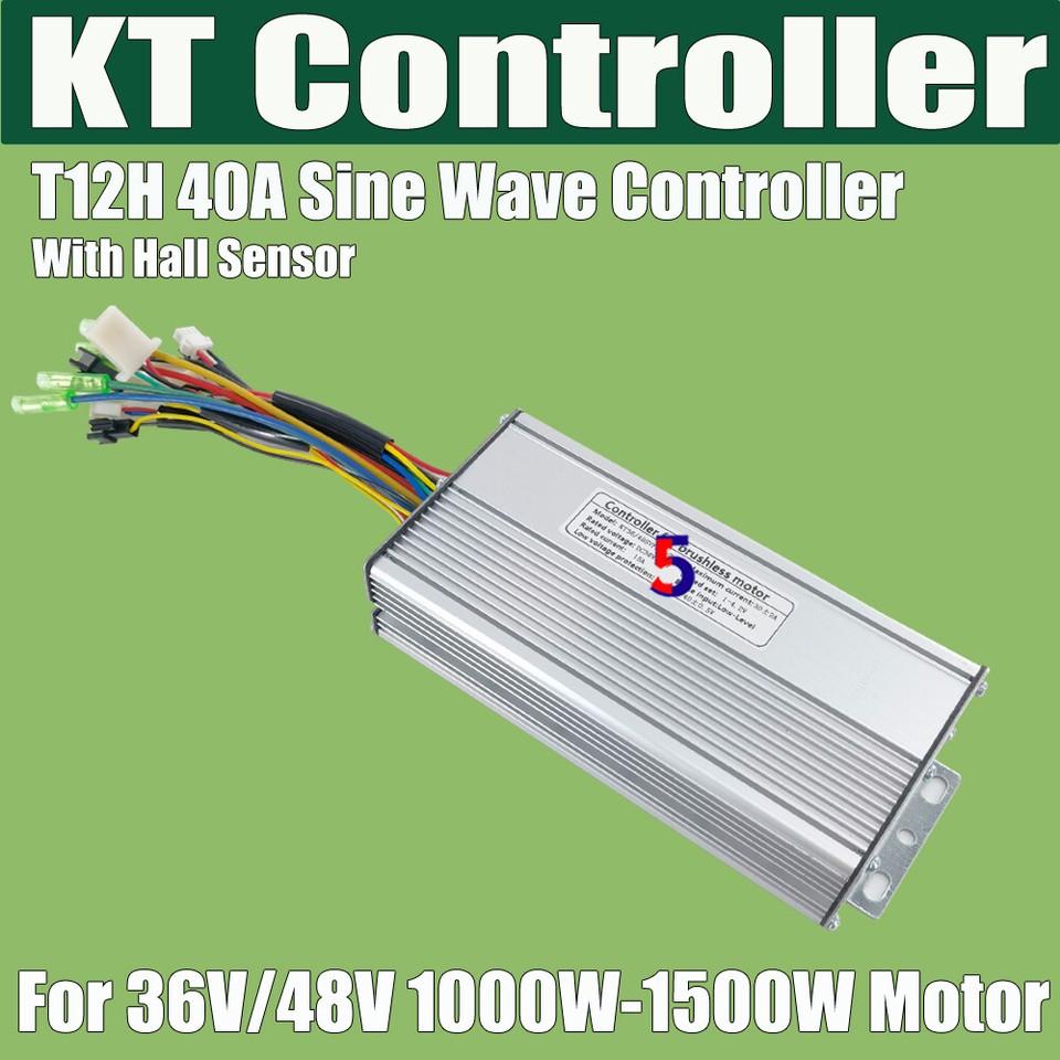 KT 40A controller 36V/48V 1000W 1500W 40A KT sine wave controller for ...