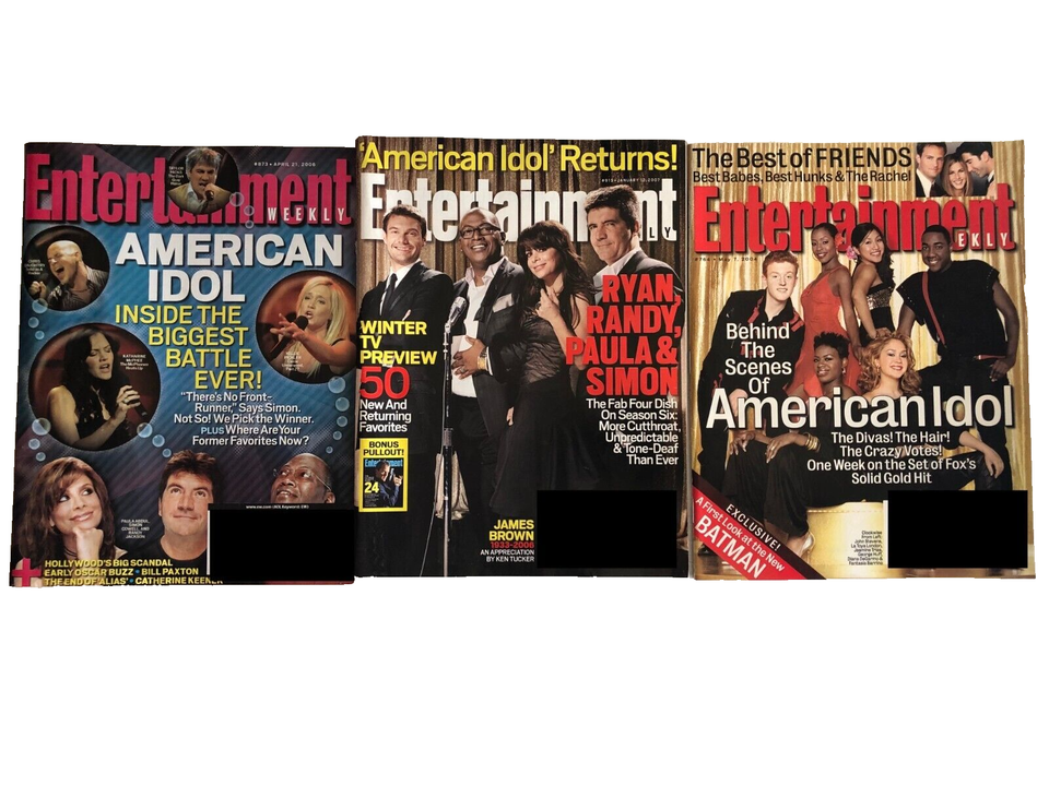 AMERICAN IDOL magazines - Ent. Weekly & Hollywood Reporter 2002-2013 ...