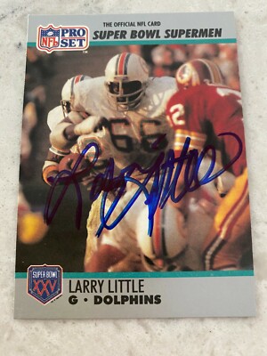 Larry Little signed MIAMI DOLPHINS card SUPER BOWL SUPERMEN 17-0 HOF | eBay