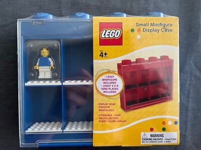 LEGO Minifigure Display Case 8 Figure Storage BLUE Stackable Display | eBay