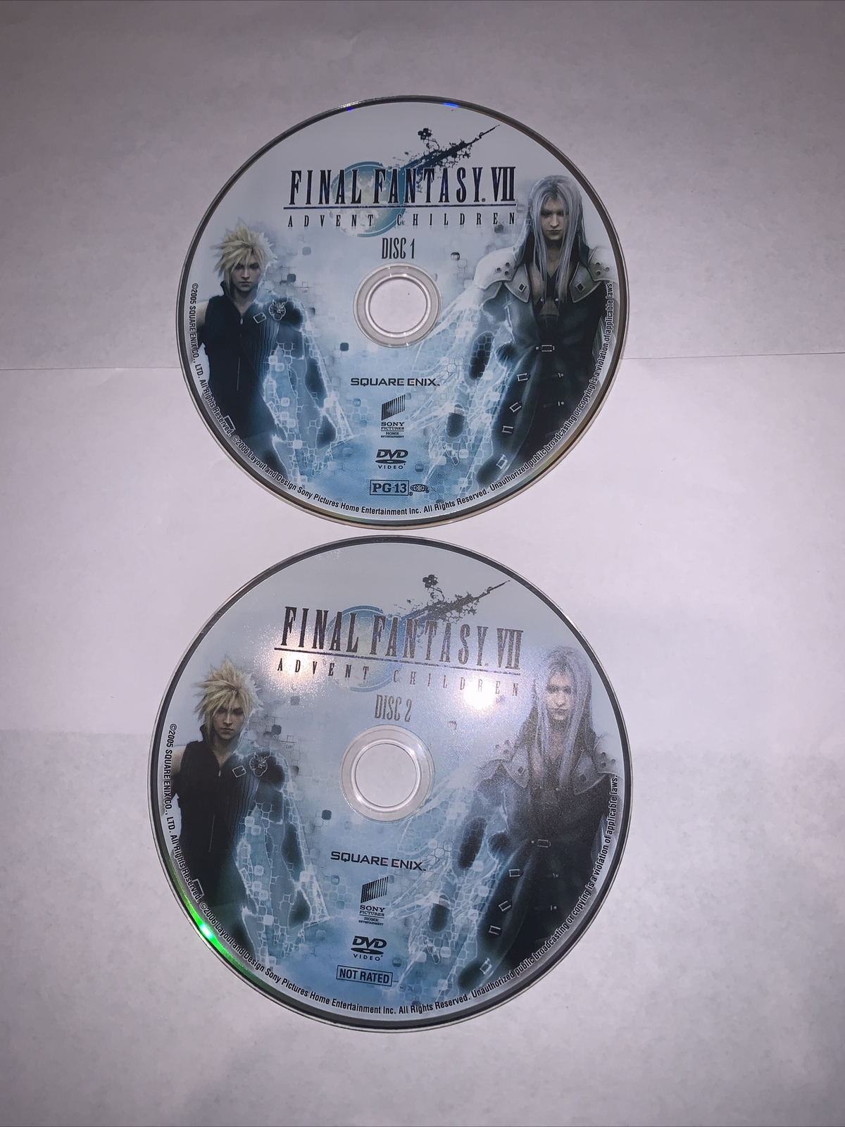 Final Fantasy VII: Advent Children (DVD, 2006, 2-Disc Set) DISC ONLY ...