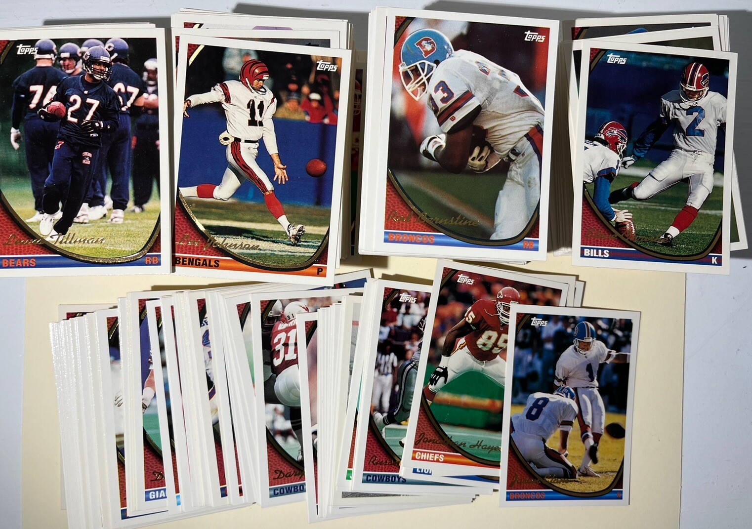 1994 Topps Football Partial Set - 328/330 Series 1 and 262/330 Series 2 ...