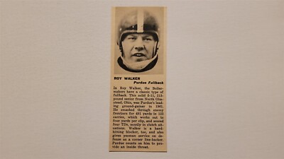 Roy Walker Purdue University 1962 Football YB Player Panel | eBay