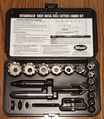 Blair Rotabroach Master Fractional Hole Cutter Kit 5/16" to 1-1/2" USA ...