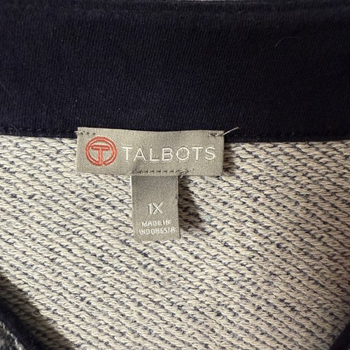 T by Talbots Sweatshirt Womens Size 1X Pullover Pockets Athleisure ...