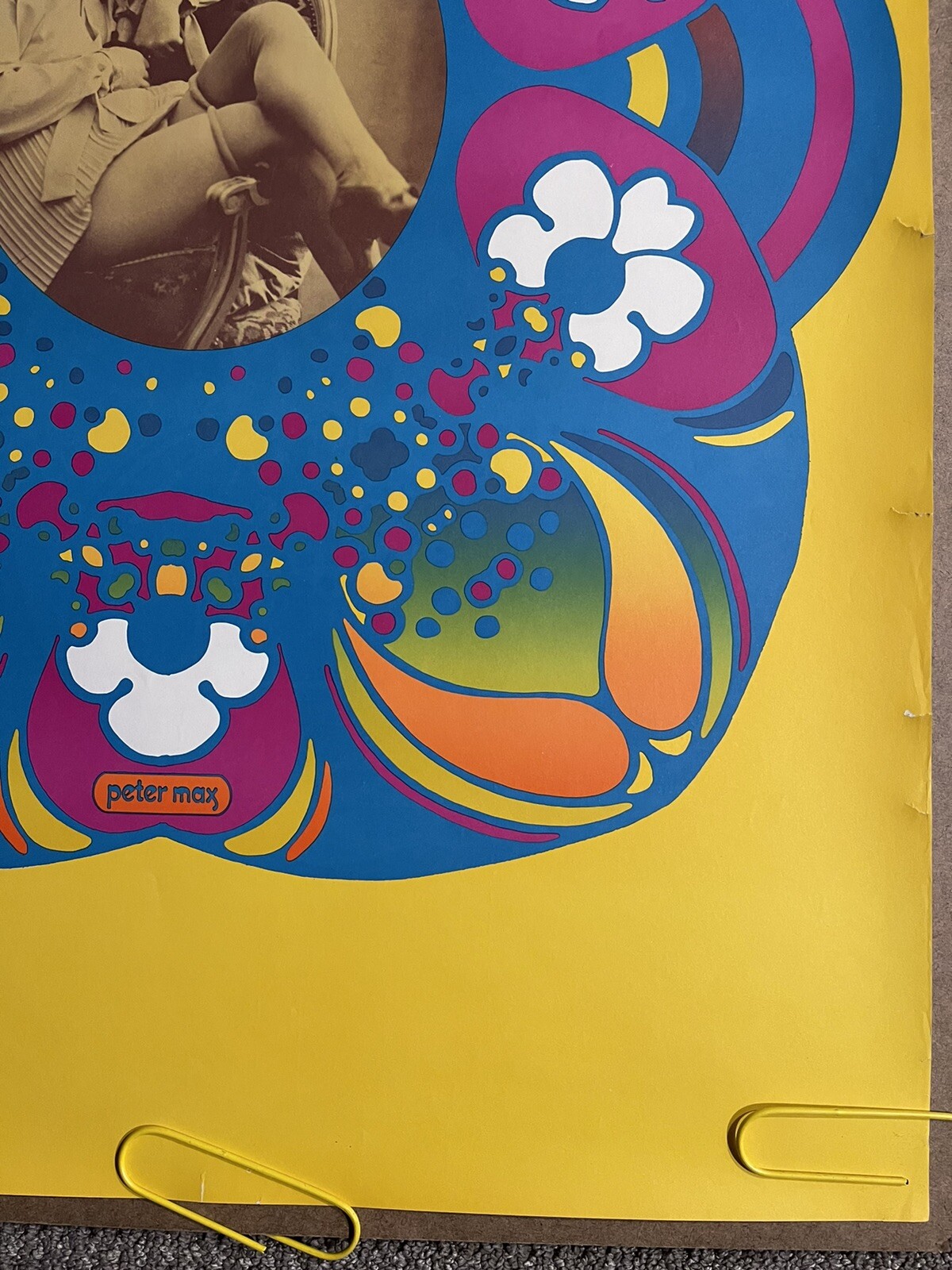 Original Vintage Poster Peter Max Number Five Flapper Woman Psychedelic ...