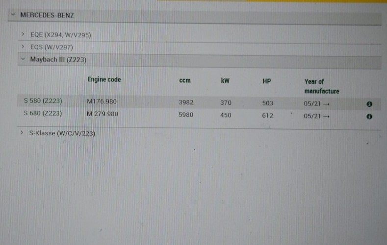 OEM Cabin Filter fits MERCEDES EQE W295, X294, EQS, S-class 2238352400 ...