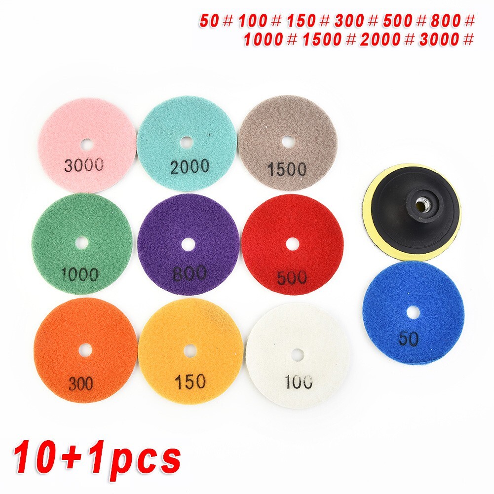 Complete Set of 10pcs Polishing Pads 3 Stone Sanding Discs for All ...