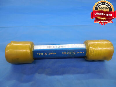 M44 X 1.5 6g METRIC THREAD PLUG GAGE 44.0 GO NO GO P.D.'S = 42.994 & 42 ...