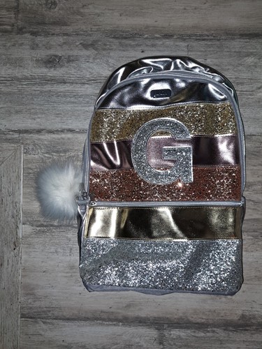 Glittery justice backpack with letter G | eBay