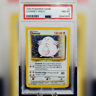1999 Vintage Pokemon Chansey Base Set Holo Rare #3 PSA 8 | eBay