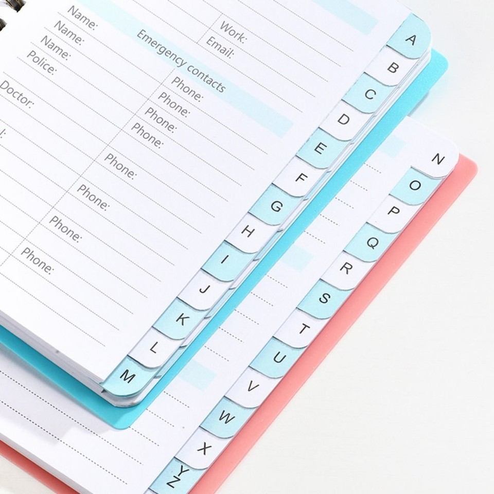 A6 MINI Size Spiral Password Keeper Book With Alphabetical Tabs ...