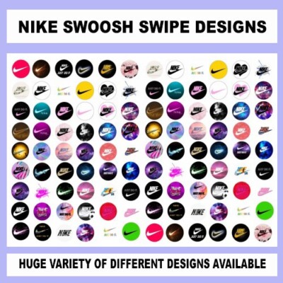 100 Precut FASHION SWOOSH SWIPE BOTTLE CAP CHARM TRAY IMAGES 1 inch ...