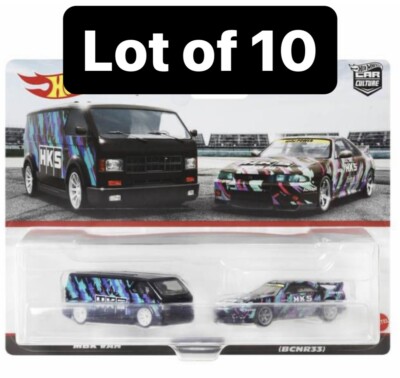 Hot Wheels Nissan Skyline HKS GT-R MBK Van 2-Pack Lot of 10 Car Culture ...