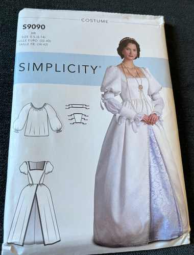 Simplicity Costume Pattern S9090 Misses' Historical Costume Sz H5 6-14 ...