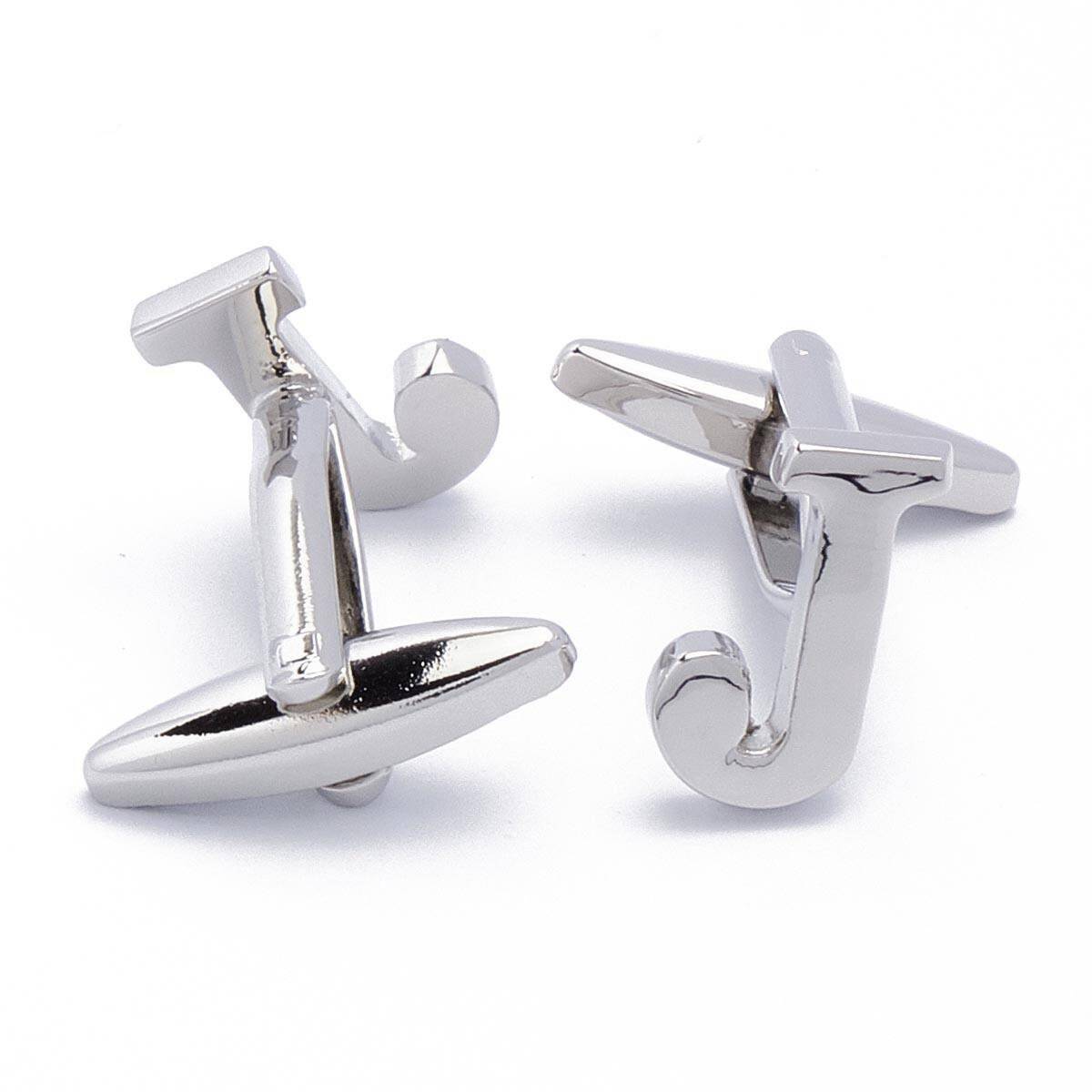 Cufflinks - Letters Initials Letter J Silver Metal | eBay
