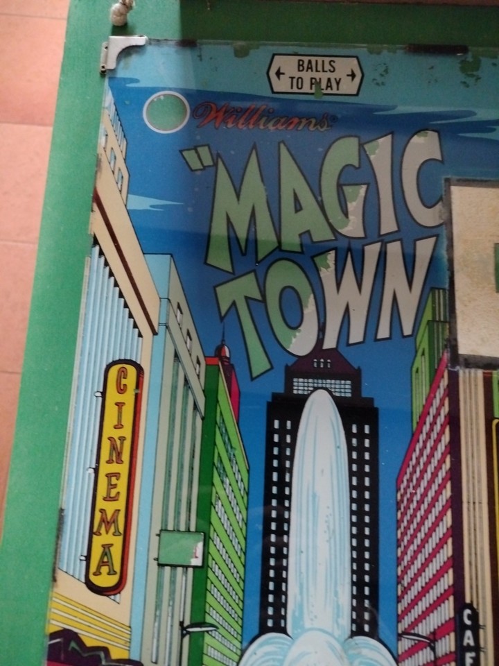 Flipper Williams 1967 MAGIC CITY Pinball Machine Vetro Originale ...