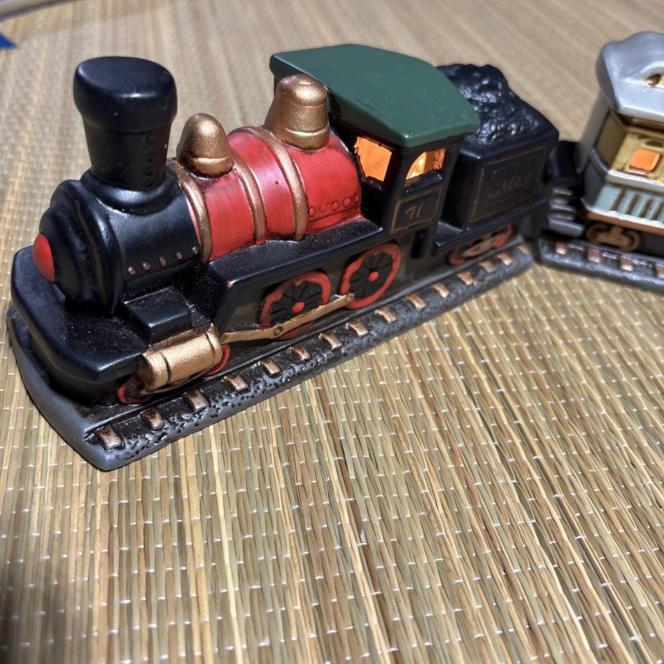 Lefton Train Colonial Flyer Vintage Christmas '89 Light Up 3 Pc 07125 ...