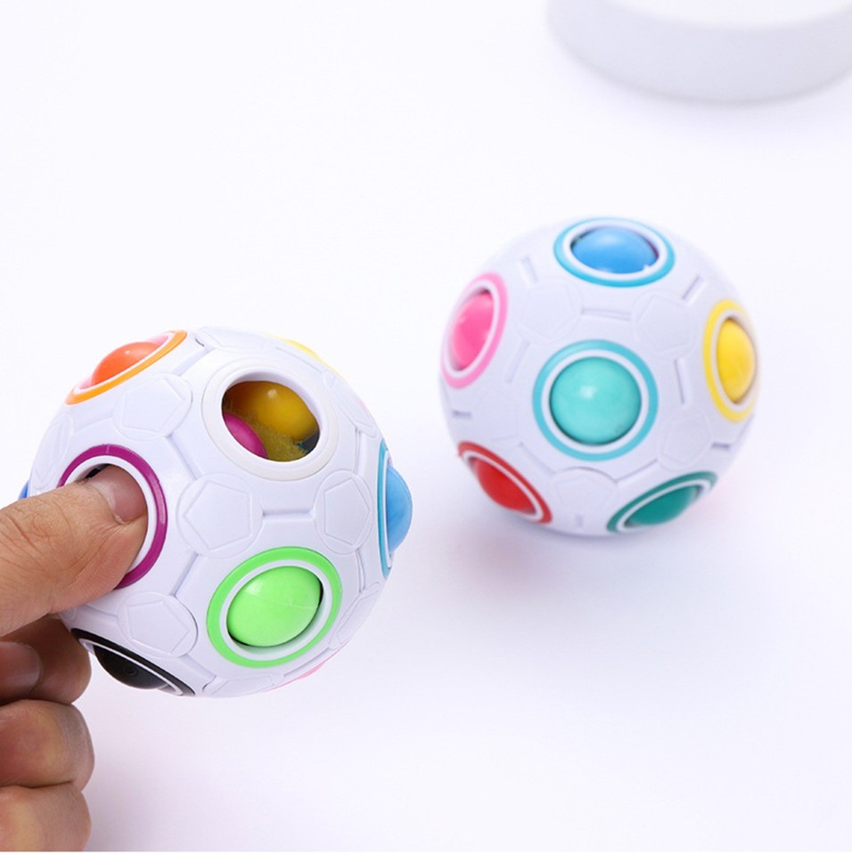 PRECORN Regenbogenball 7 cm Magic Puzzle Ball Fidget Ball Anti Stress ...