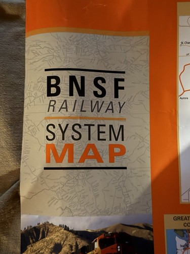 BNSF Railway System Map - June, 2011 - Laminated. | eBay