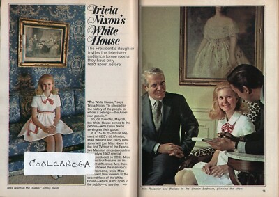 1970 TV ARTICLE TRICIA NIXON'S WHITE HOUSE HARRY REASONER & MIKE ...
