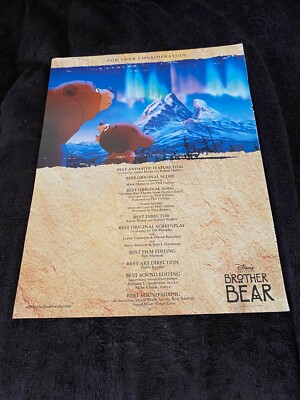 BROTHER BEAR Oscar ad Joaquin Phoenix as Kenai & FINDING NEMO in ...
