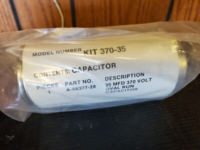 Marathon Electric Capacitor 35 MFD 370 Oval Run Capacitor Kit 370-35, A ...