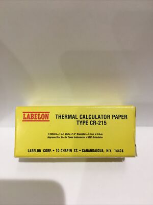 Labelon Texas Instruments Calculator 5025 Thermal Paper CR-215 3 Rolls ...