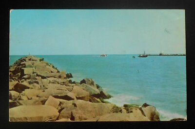 1956 The Rock Pile Cold Spring Inlet Jetty Boats Wildwood NJ Cape May ...