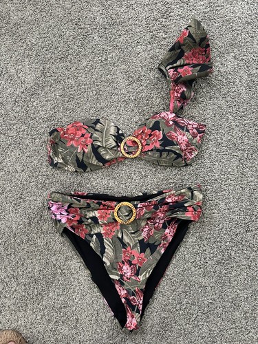 Beach Riot Rita Orchid Floral Bikini Top M. Bottom Large. NWOT. | eBay