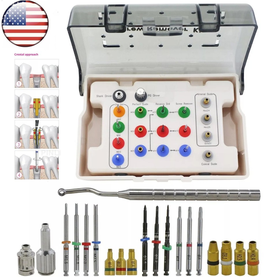US Universal Implant Fixture Screw Remover Kits Neobiotech SR Repair ...