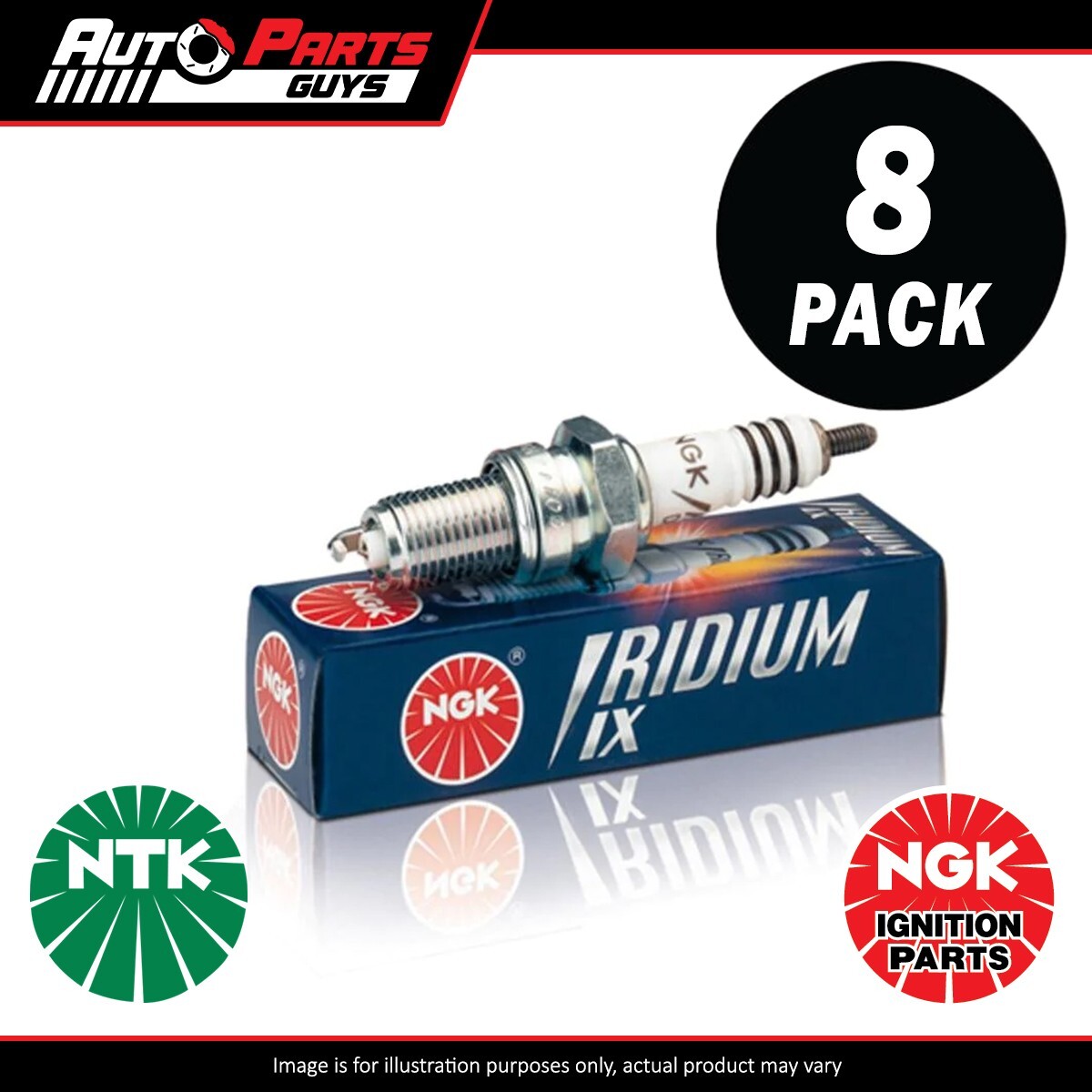 NGK Iridium IX Spark Plug TR55IX Set of 8 fits Ford Faclon AU 5.0L V8 ...