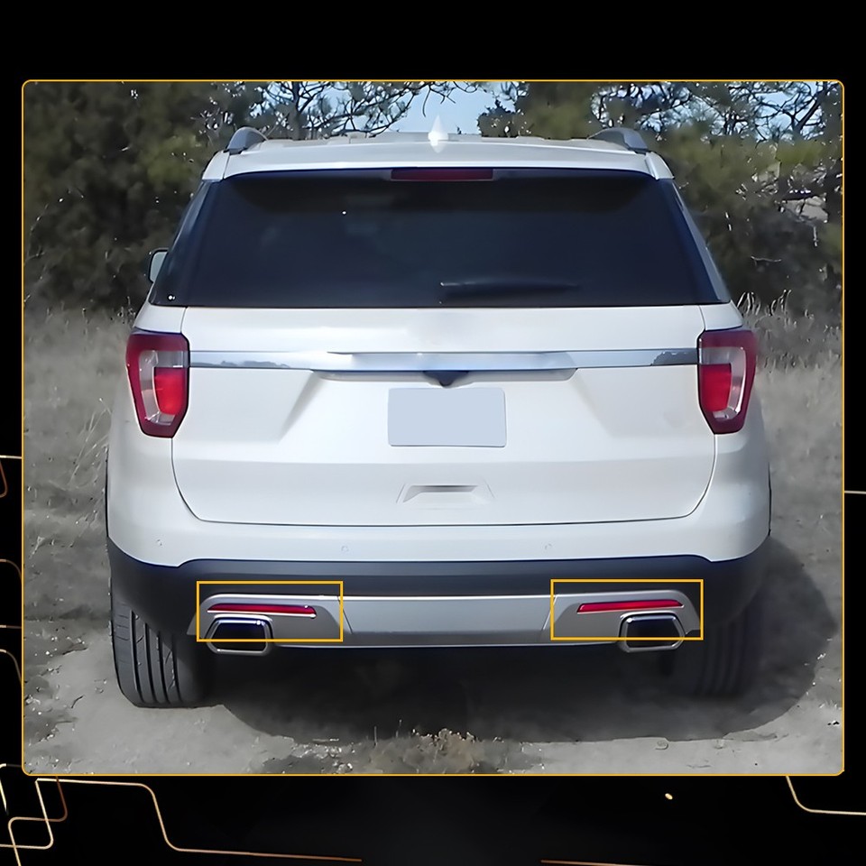 For 16-19 Ford Explorer Police Red Lens Rear Bumper Reflector Brake ...