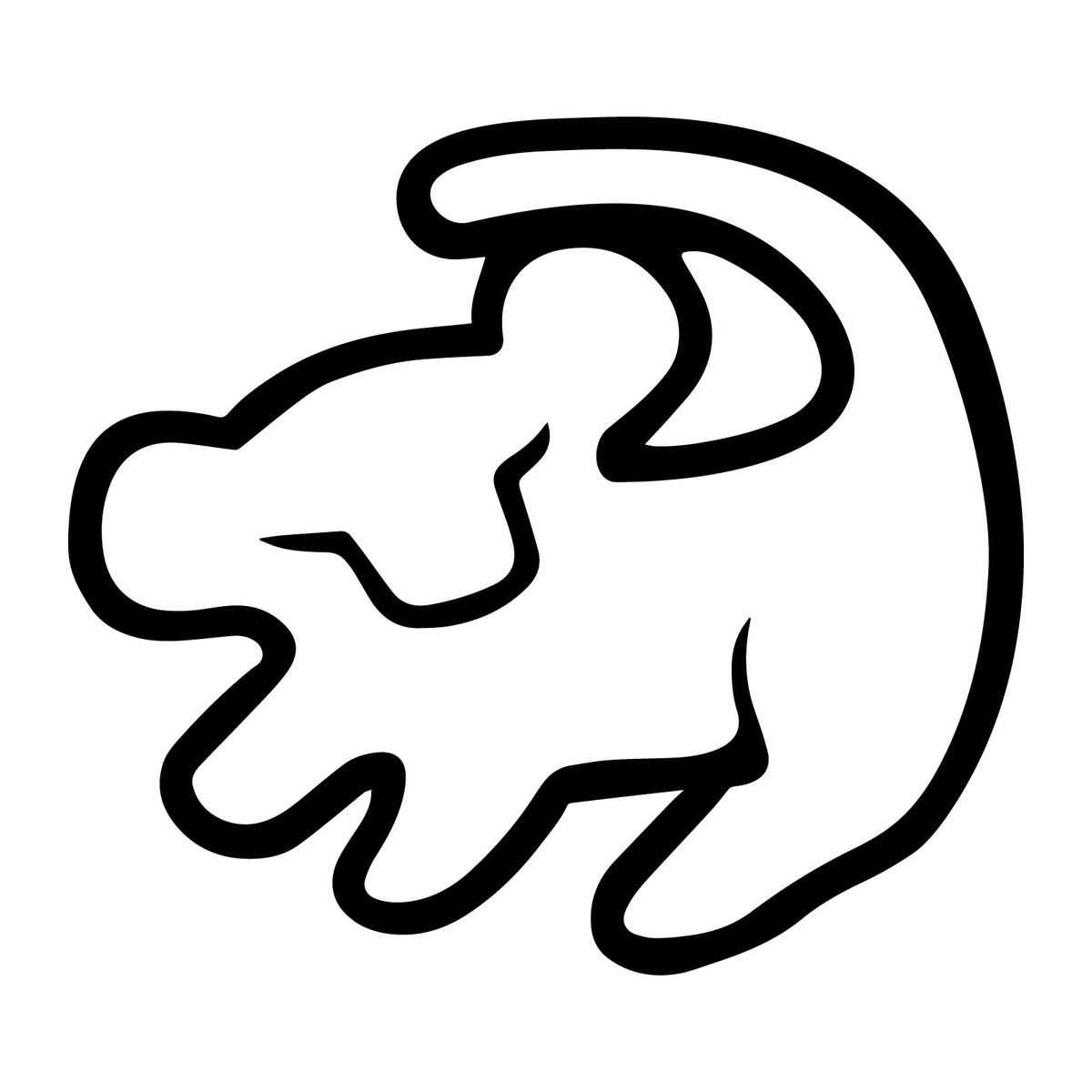 Lion King Head Outline