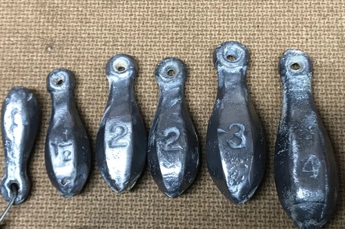 Lot of One Dozen Sinkers Different Sizes / Shapes Fresh or Saltwater ...