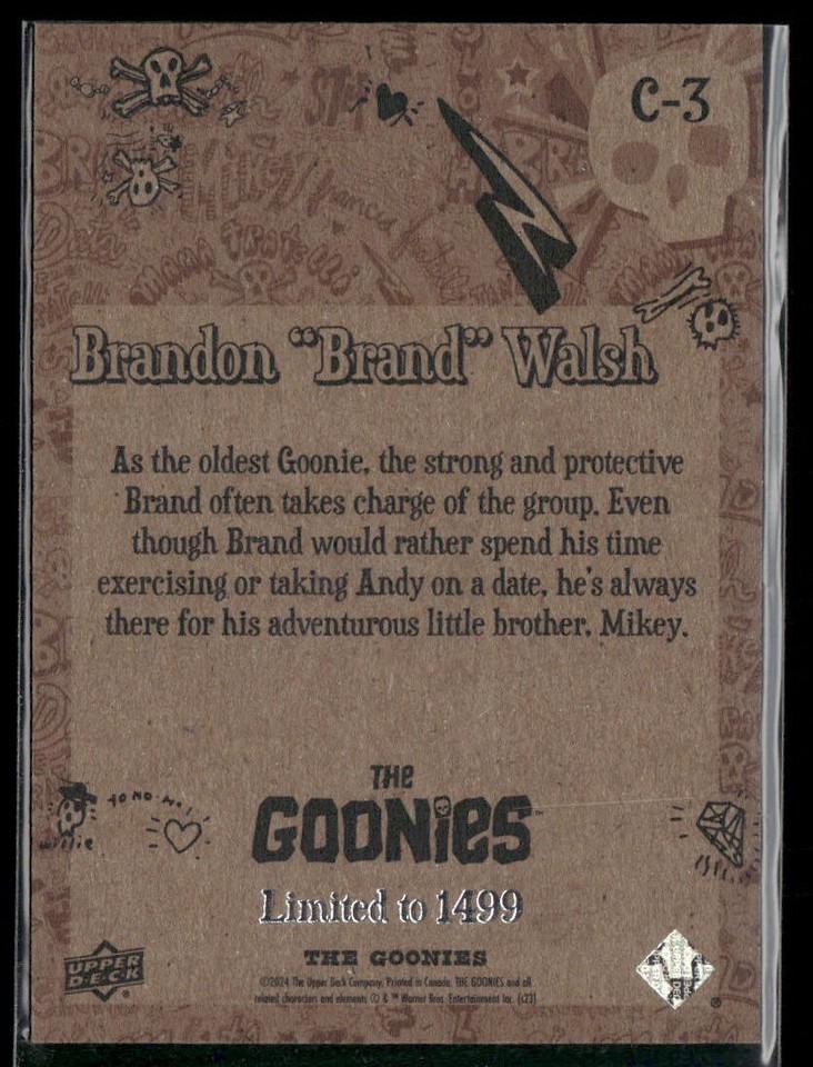 2024 Upper Deck Goonies Characters #3 - Brandon Brand Walsh - PR 1499 ...