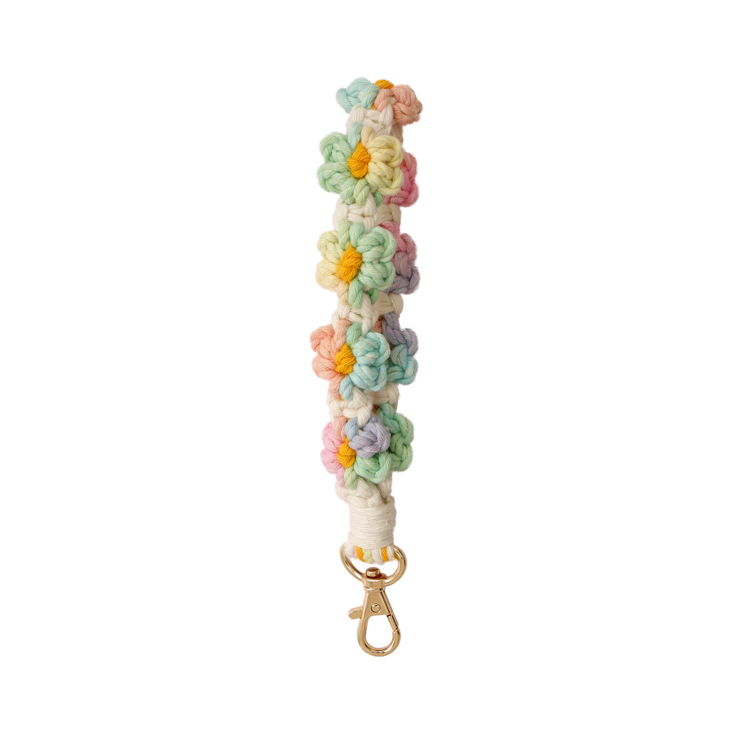 Key Ring Flower Little DIY Hand-Woven Bohemian Daisy Keychain Ins ...