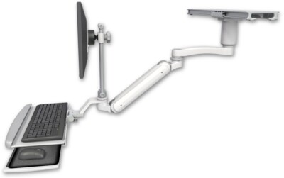 ICW Inverted Ultra 182 Arm with EV710 monitor mount mount on a ProSlide ...