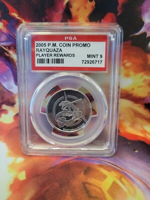 Pokemon Rayquaza 2005 Player Rewards Graded Coin PSA 9 | eBay