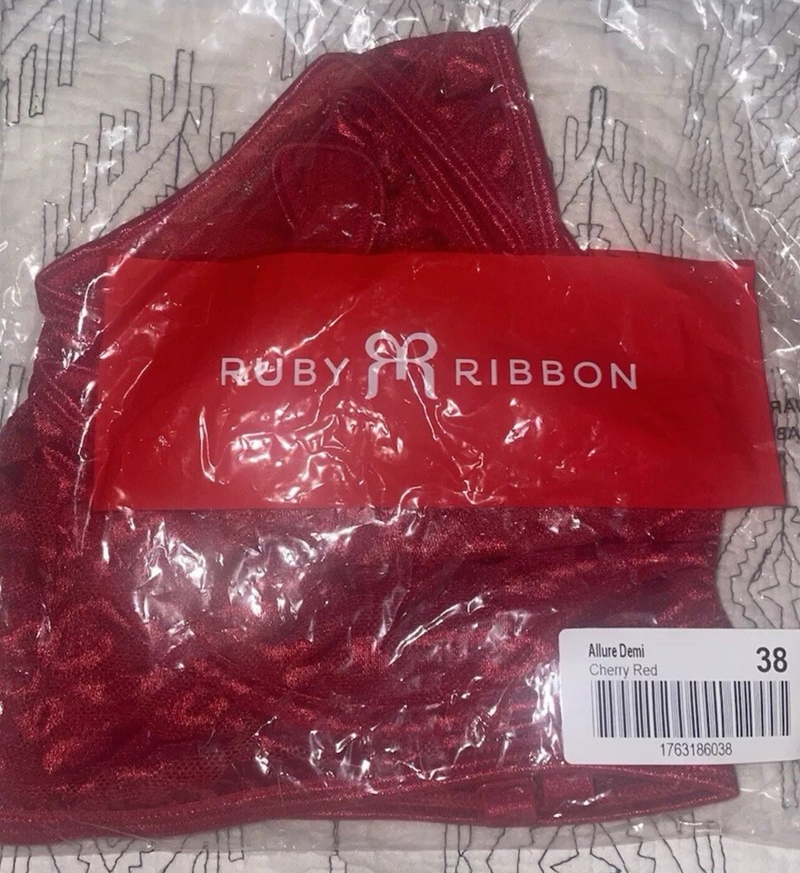 Ruby Ribbon Allure Demiette In CHERRY RED Size 38 #1763 New! | eBay