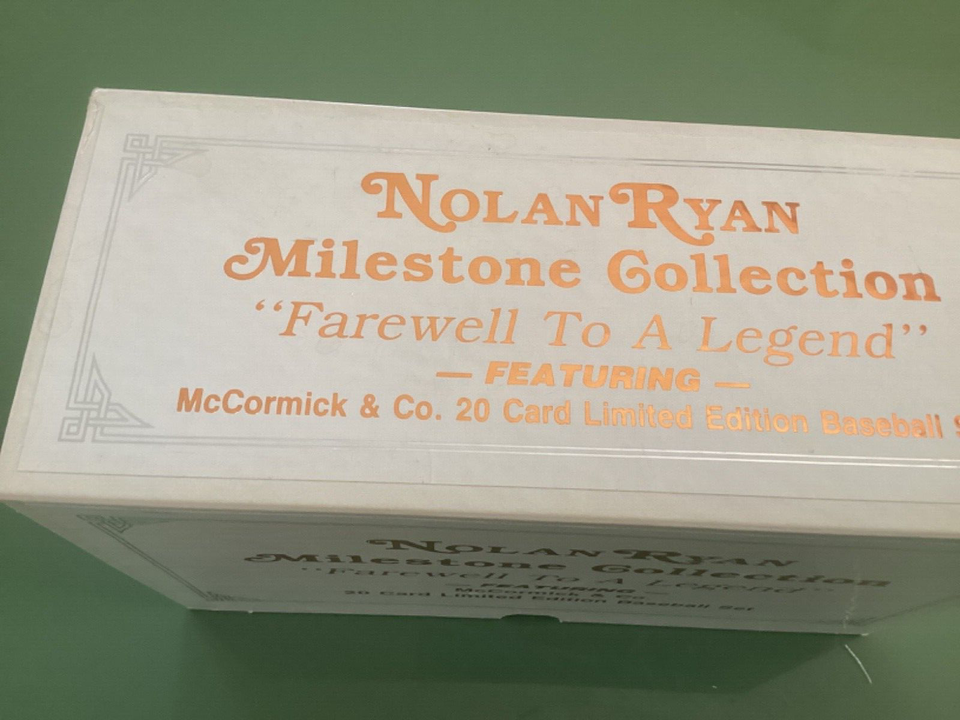 McCormick & Company 1993 Nolan Ryan Milestones baseball 20 complete ...